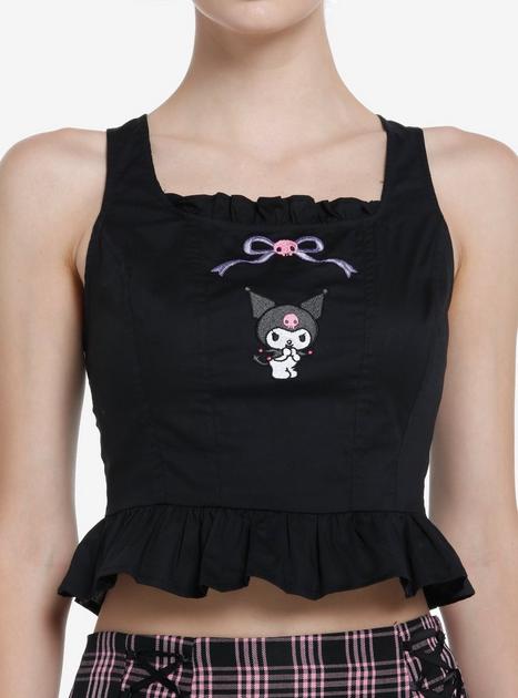 Kuromi Pom Pom Corset Top | Hot Topic