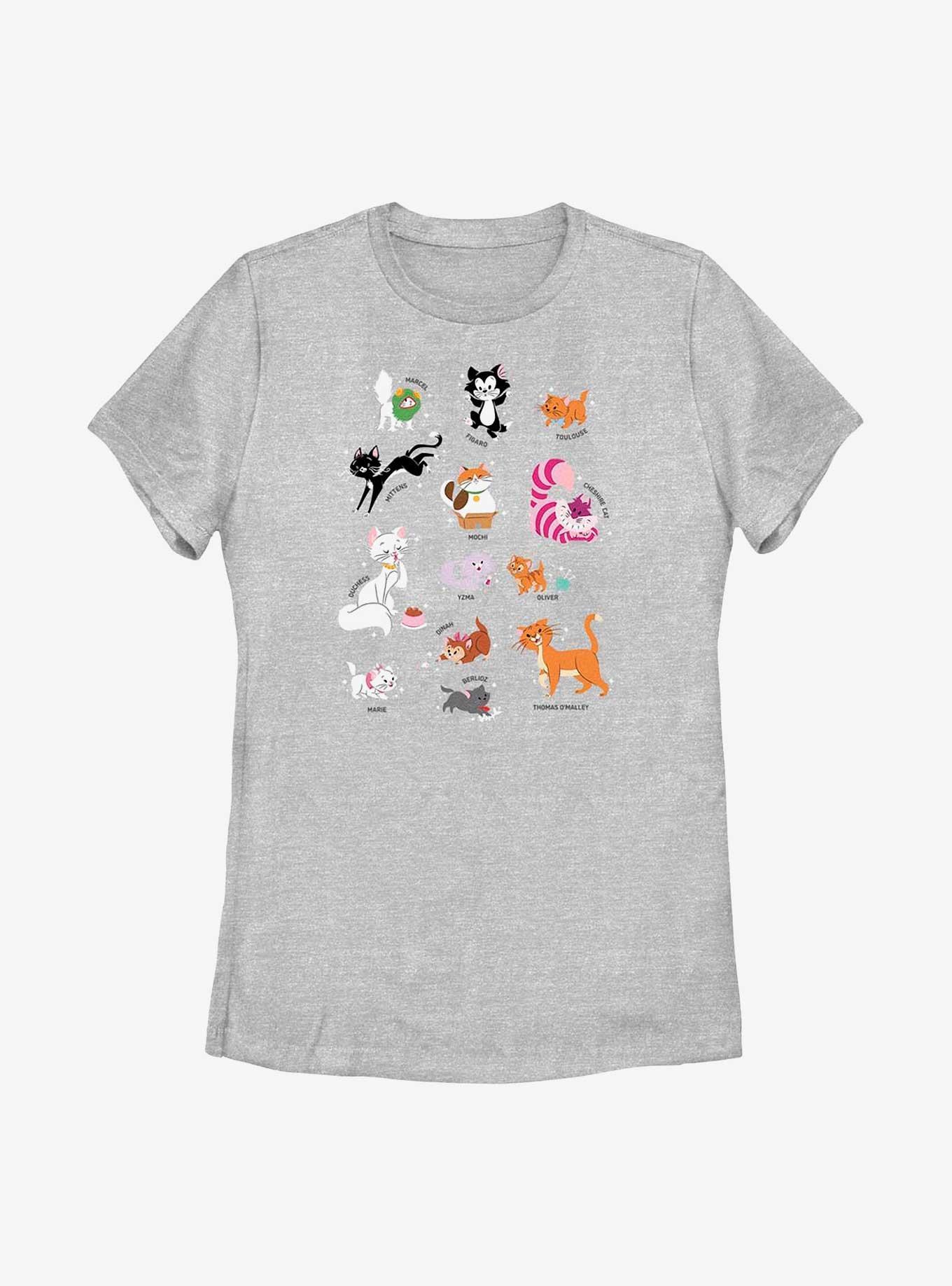 Disney Channel Cats of Disney Womens T-Shirt - GREY | BoxLunch