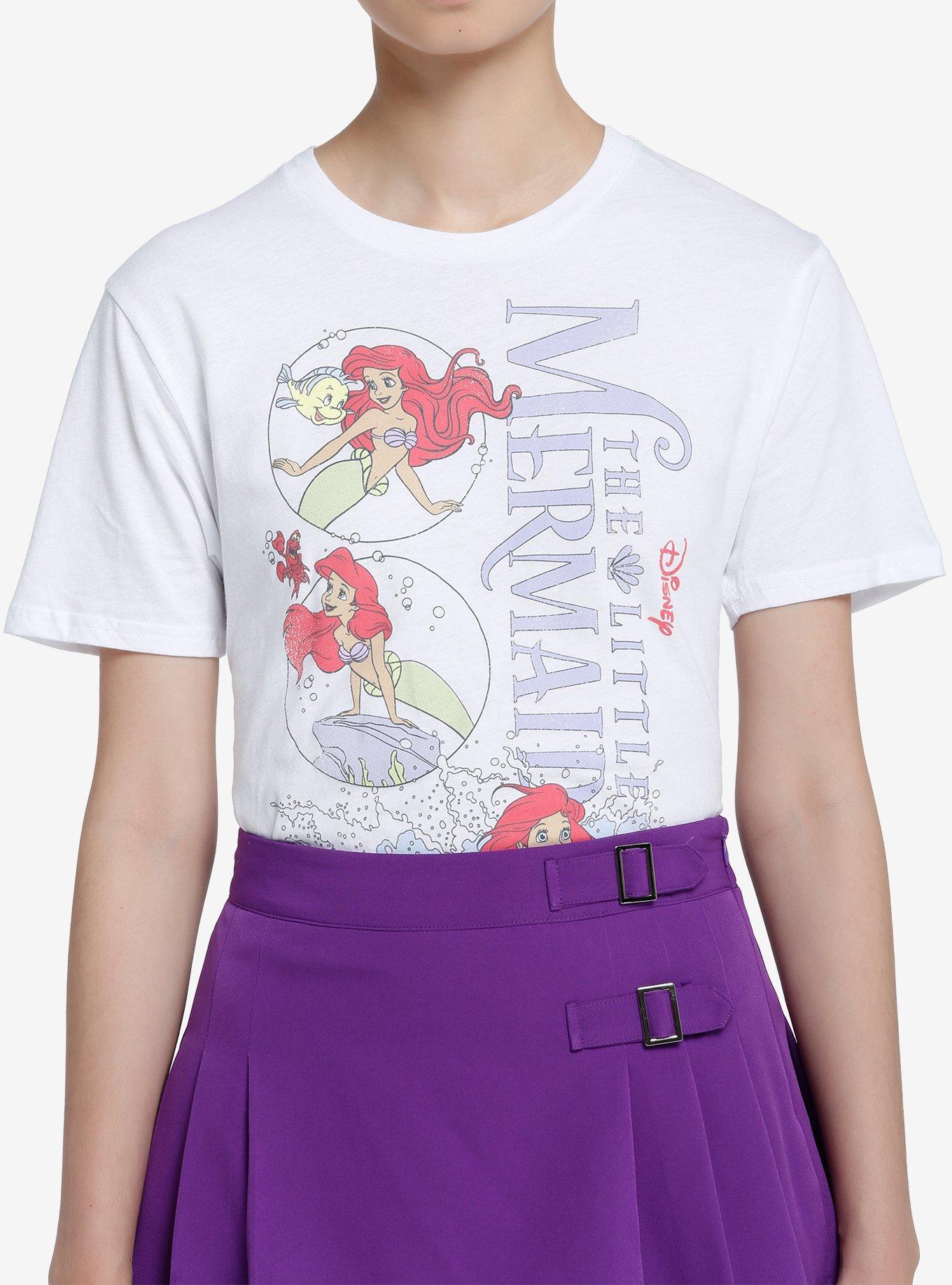 Disney The Little Mermaid Ariel Collage Boyfriend Fit Girls T-Shirt ...