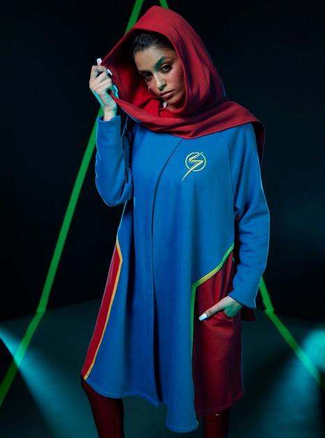 Her Universe Marvel The Marvels Ms Marvel Hooded Scarf Girls Long