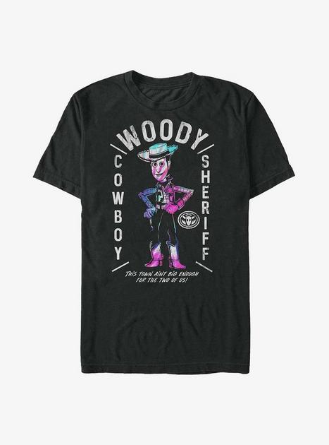 Disney Pixar Toy Story Grunge Cowboy Sheriff Woody T-Shirt - BLACK ...