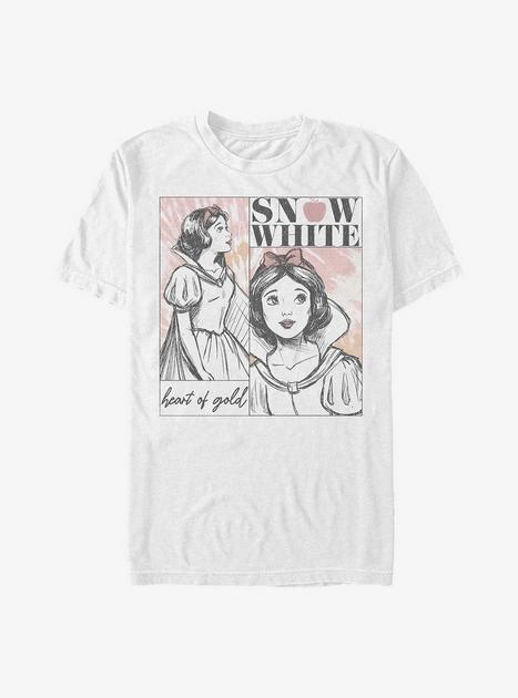 Disney Snow White and the Seven Dwarfs Heart of Gold T-Shirt - WHITE ...