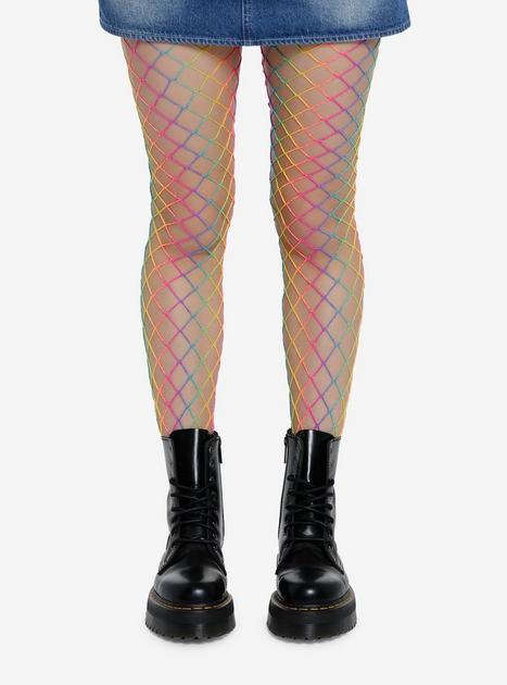 Ombre Rainbow Fishnet Tights | Hot Topic