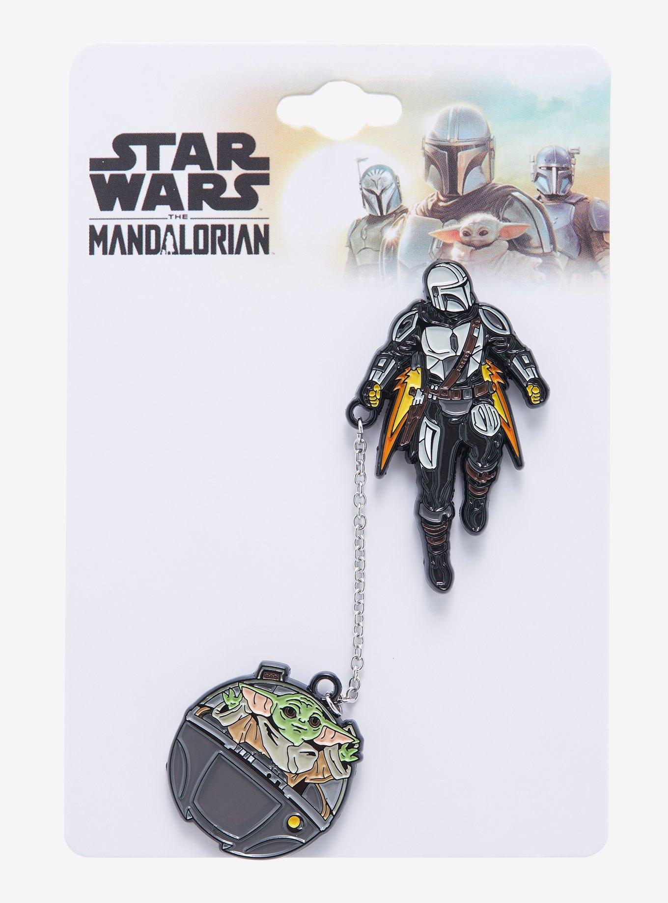 Star Wars The Mandalorian Mando & Grogu Chain Pin Set | BoxLunch