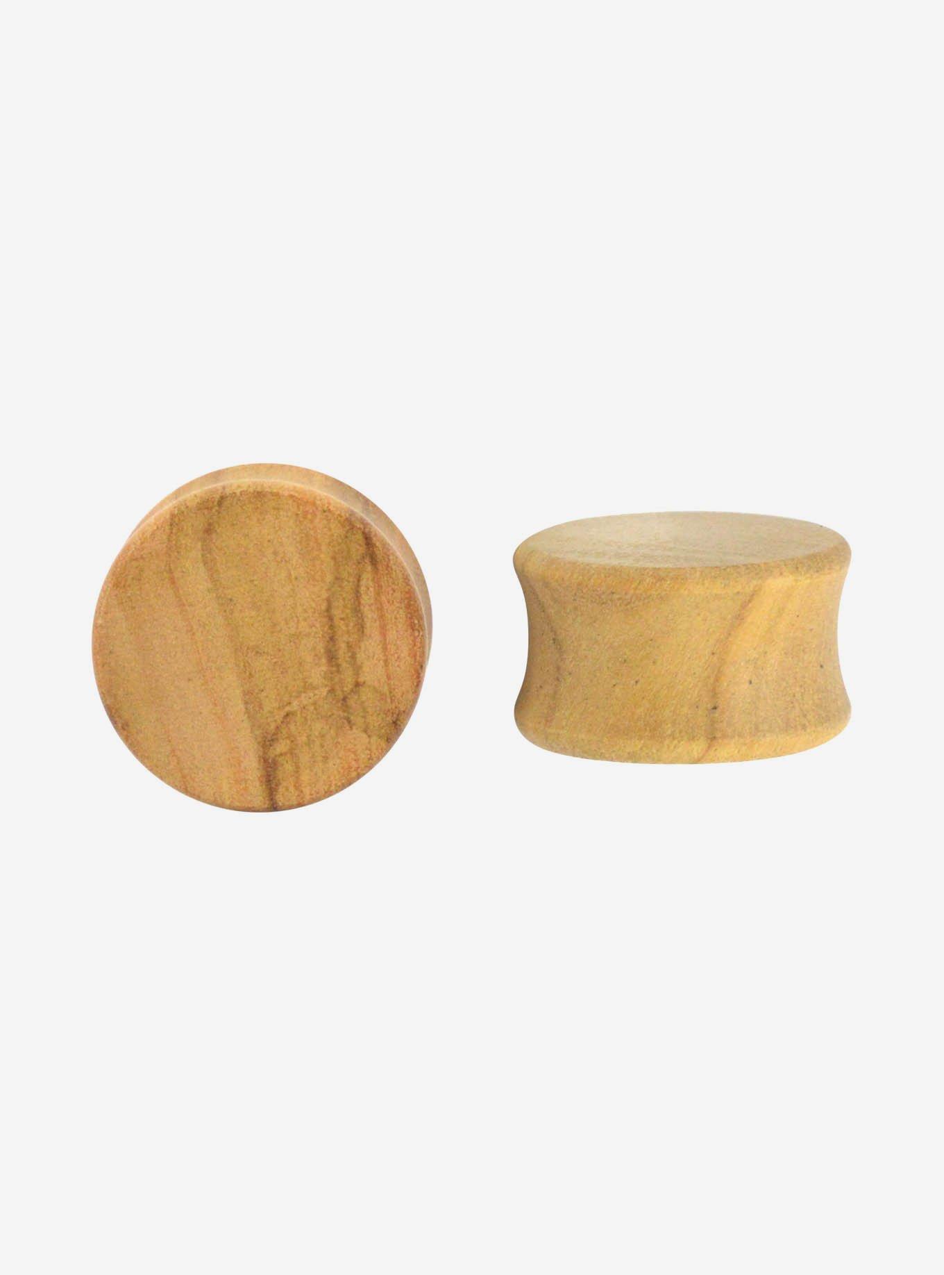 Steel Olive Wood Plugs 2 Pack | Hot Topic