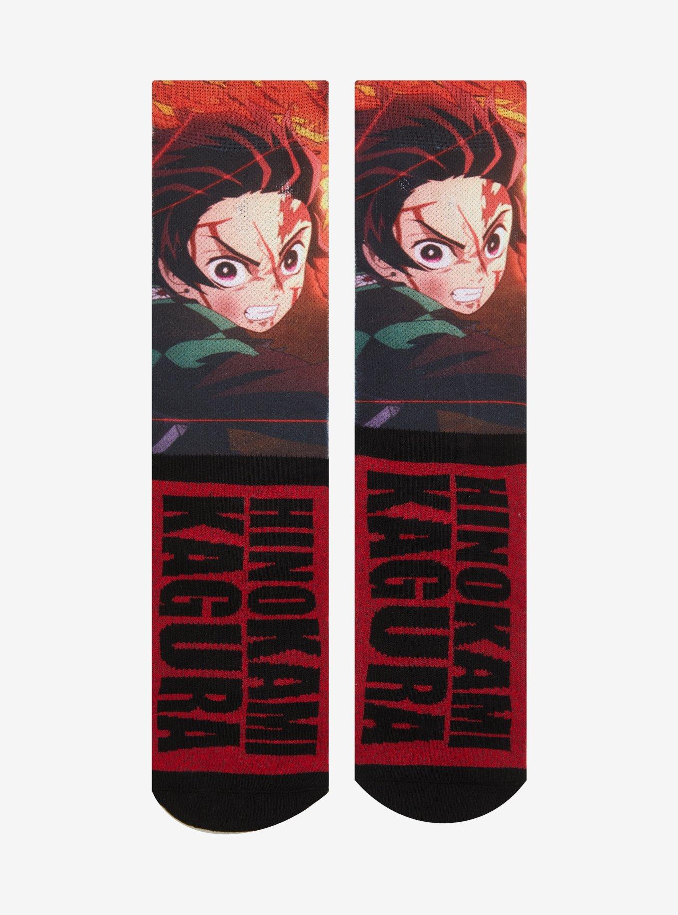 Demon Slayer: Kimetsu No Yaiba Tanjiro Crew Socks | Hot Topic