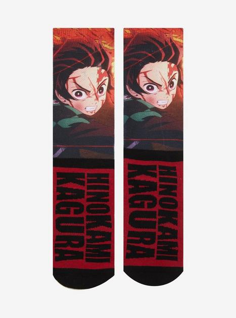 Demon Slayer: Kimetsu No Yaiba Tanjiro Crew Socks | Hot Topic