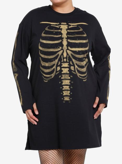 Social Collision Skeleton Bleach Girls T-Shirt Dress Plus Size | Hot Topic