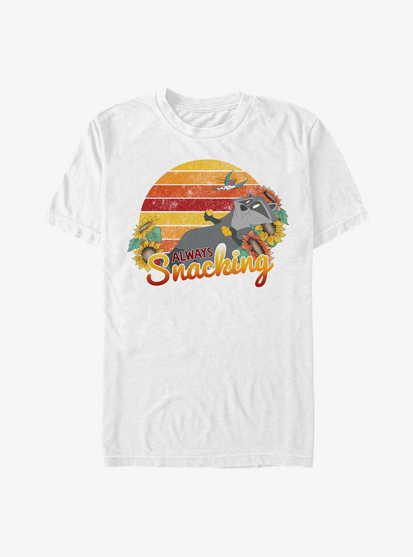 Disney Pocahontas Meeko Always Snacking T-Shirt - WHITE | BoxLunch
