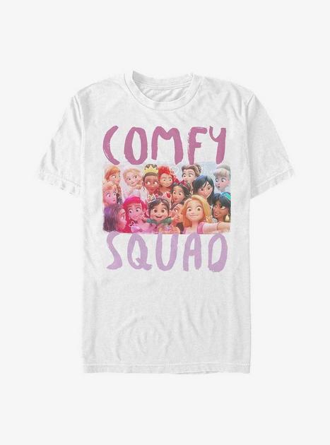Disney Pixar Wreck-It Ralph Comfy Squad Princesses T-Shirt - WHITE ...