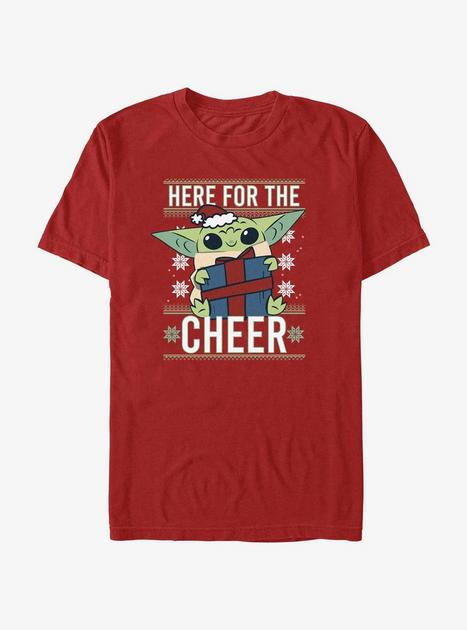 Star Wars The Mandalorian Grogu Here For The Cheer T-Shirt - RED | BoxLunch