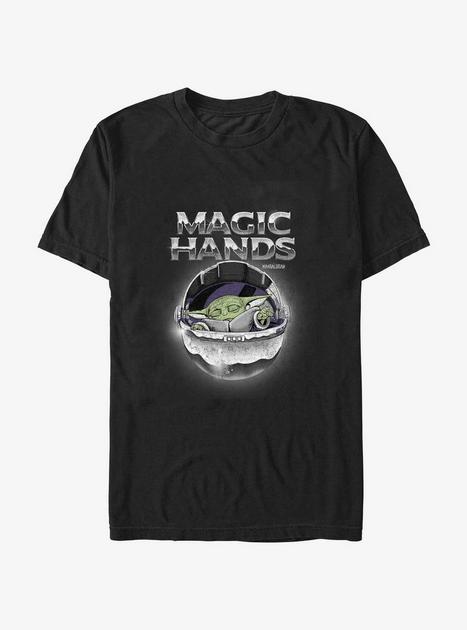 Star Wars The Mandalorian Grogu Magic Hands T-Shirt - BLACK | BoxLunch