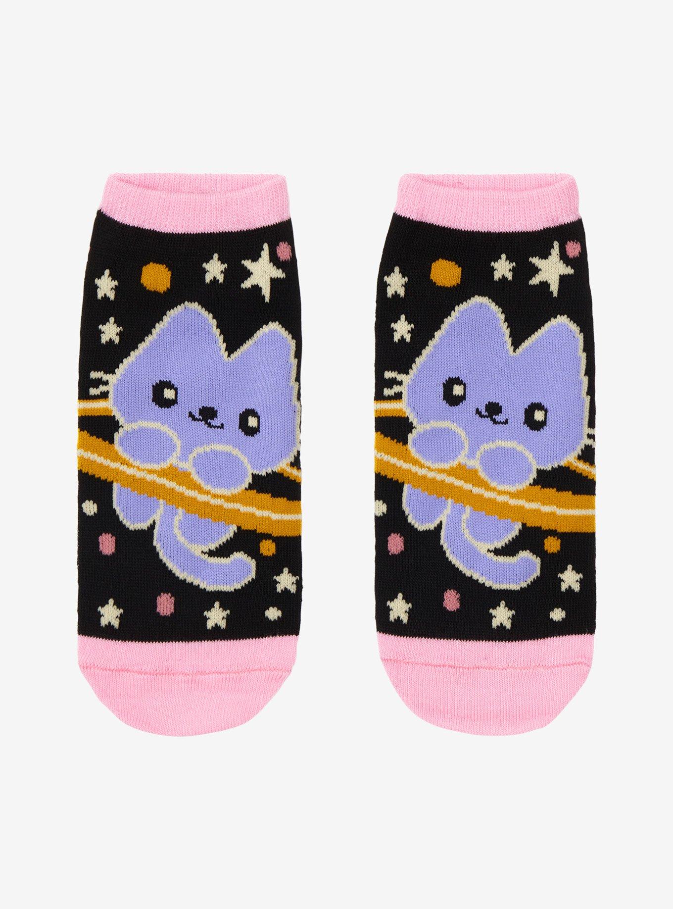 Purple Cat Planet No-Show Socks | Hot Topic