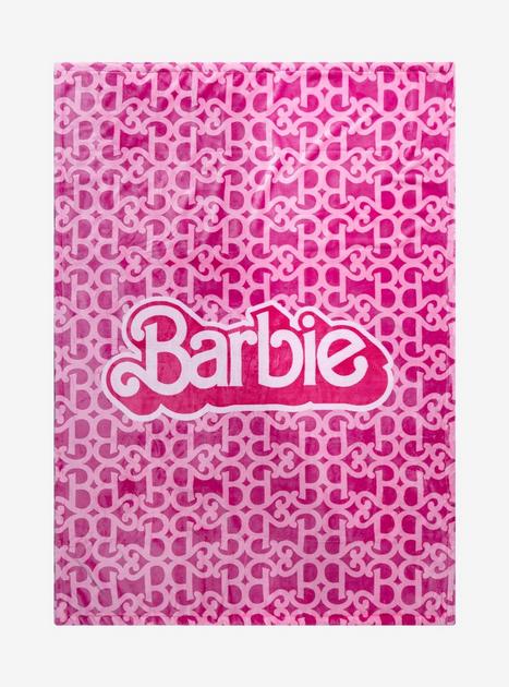 Barbie Repeat Logo Throw Blanket | Hot Topic