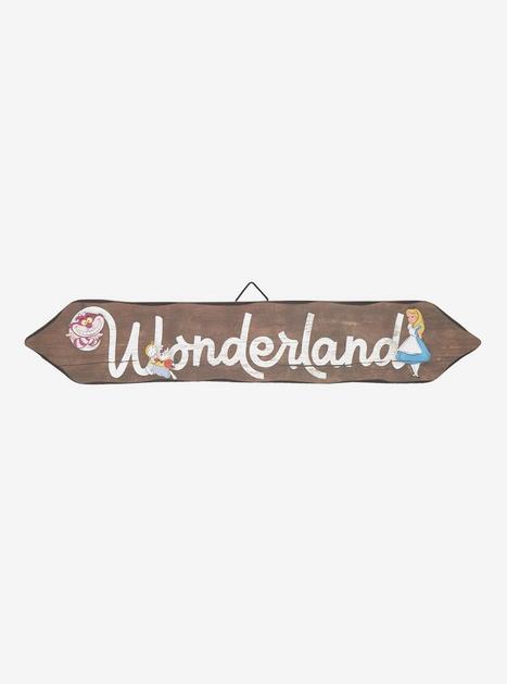 Disney Alice In Wonderland Arrow Wooden Wall Art | Hot Topic