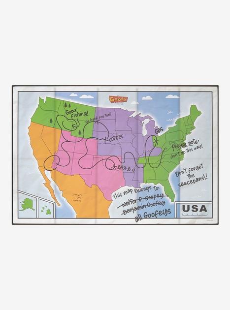 Disney A Goofy Movie Map Wall Art | Hot Topic