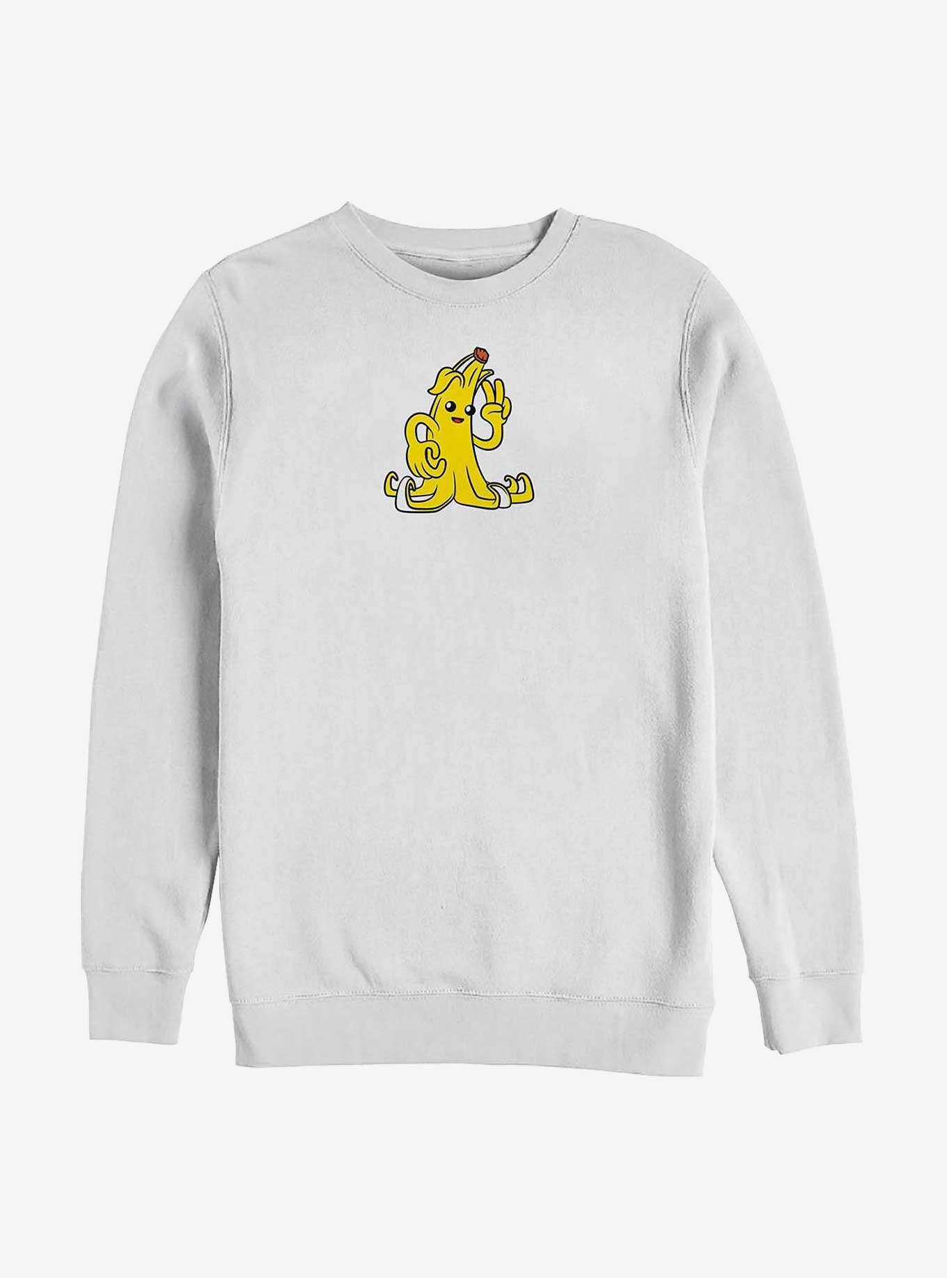 Fortnite Peely Banana Peace Sweatshirt - WHITE | BoxLunch