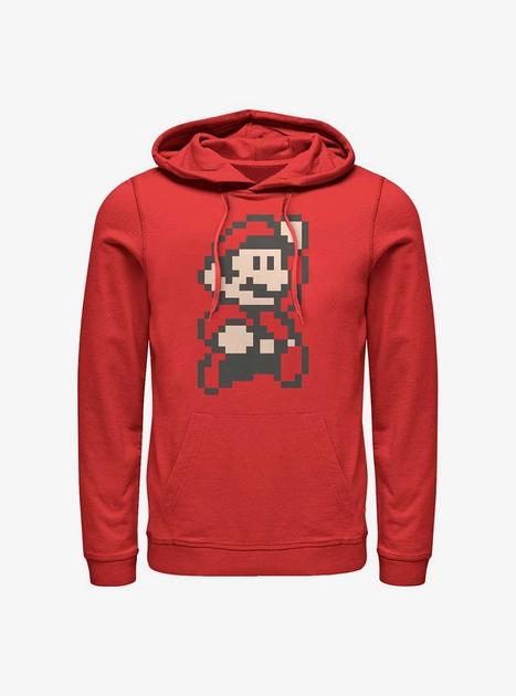 Nintendo Mario Pixel Mario Hoodie - RED | Hot Topic