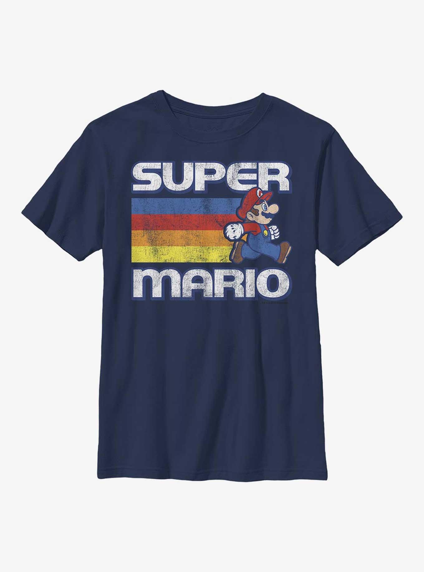 Nintendo Mario Dashing Mario Youth T-Shirt - BLUE | BoxLunch