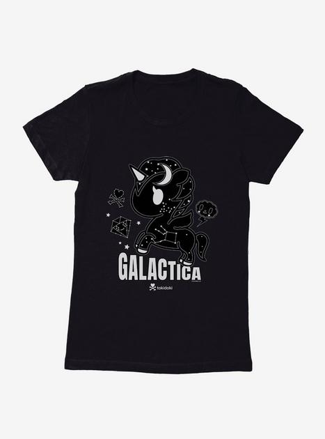 Tokidoki Galactica Unicorno Womens T-Shirt - BLACK | BoxLunch