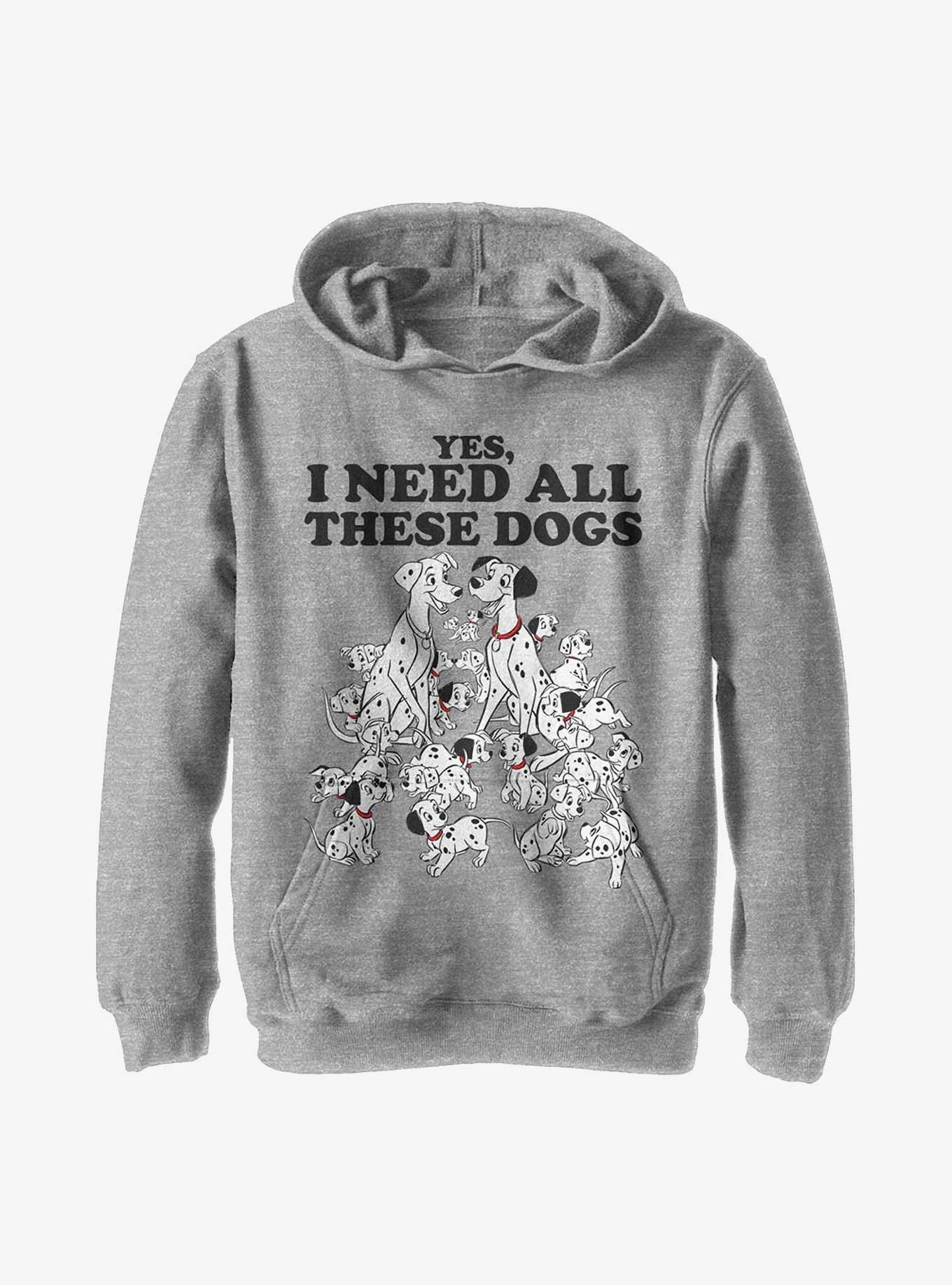 Disney 101 Dalmations All These Dogs Youth Hoodie - GREY | BoxLunch