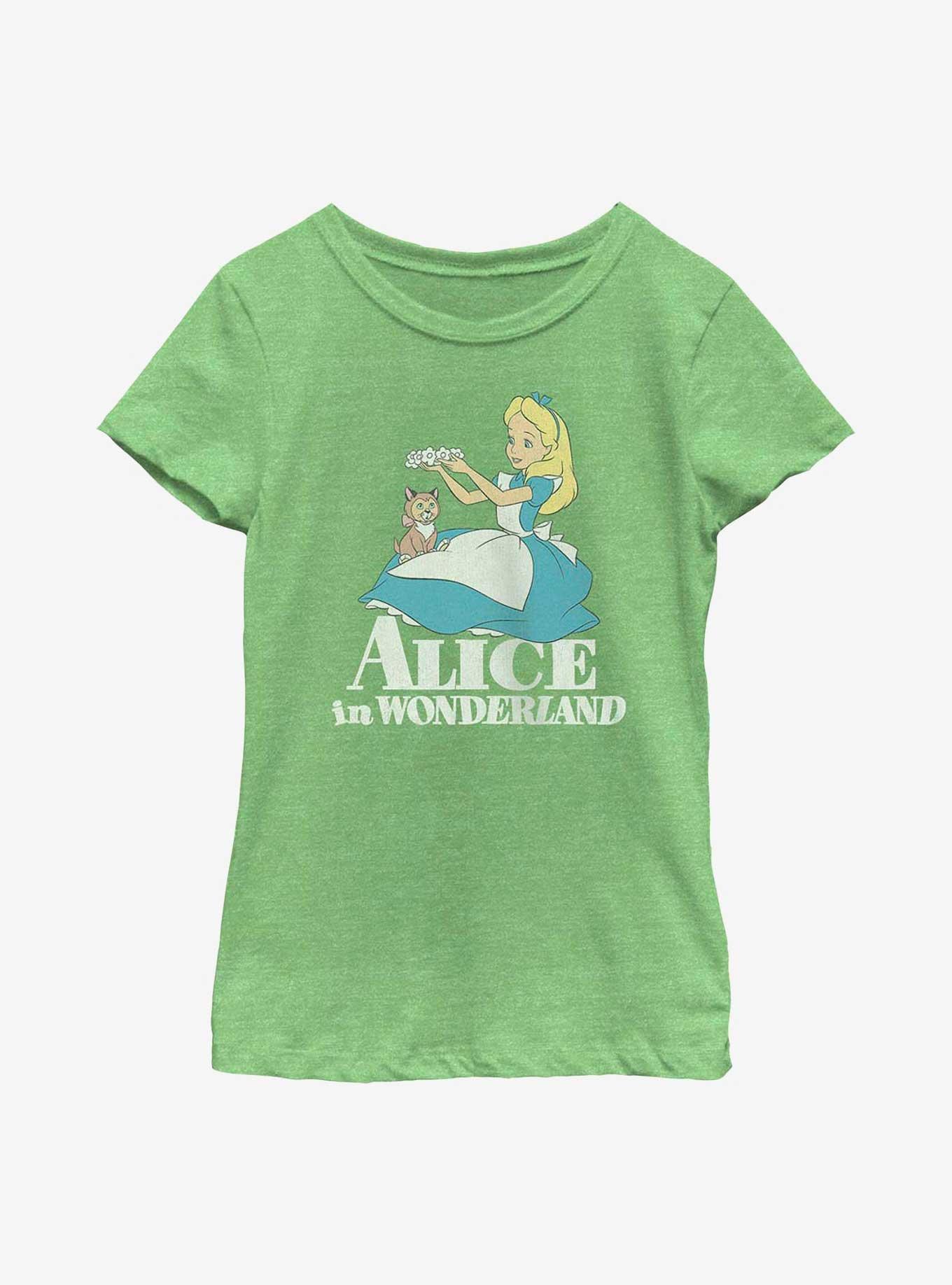 Disney Alice In Wonderland Alice And Dinah Youth Girls T-Shirt - GREEN ...