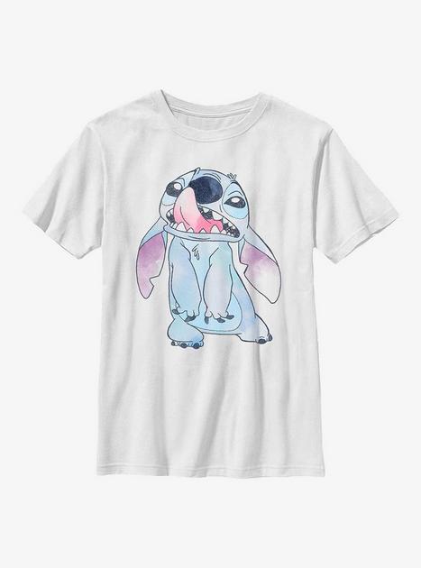 Disney Lilo & Stitch Licking Nose Youth T-Shirt - WHITE | BoxLunch