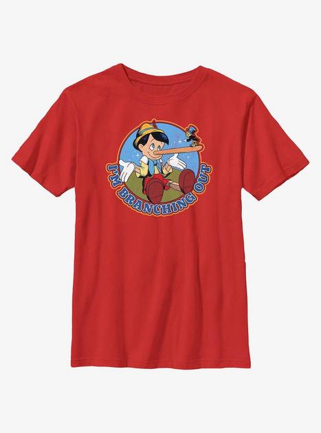 Disney Pinocchio I'm Branching Out Youth T-Shirt - RED | BoxLunch
