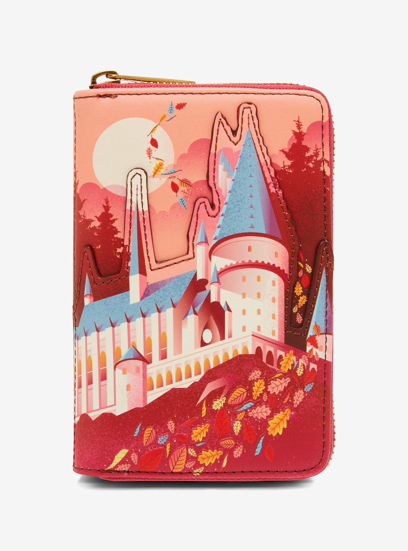 Loungefly Harry Potter Hogwarts Castle Fall Foliage Small Zip Wallet | BoxLunch