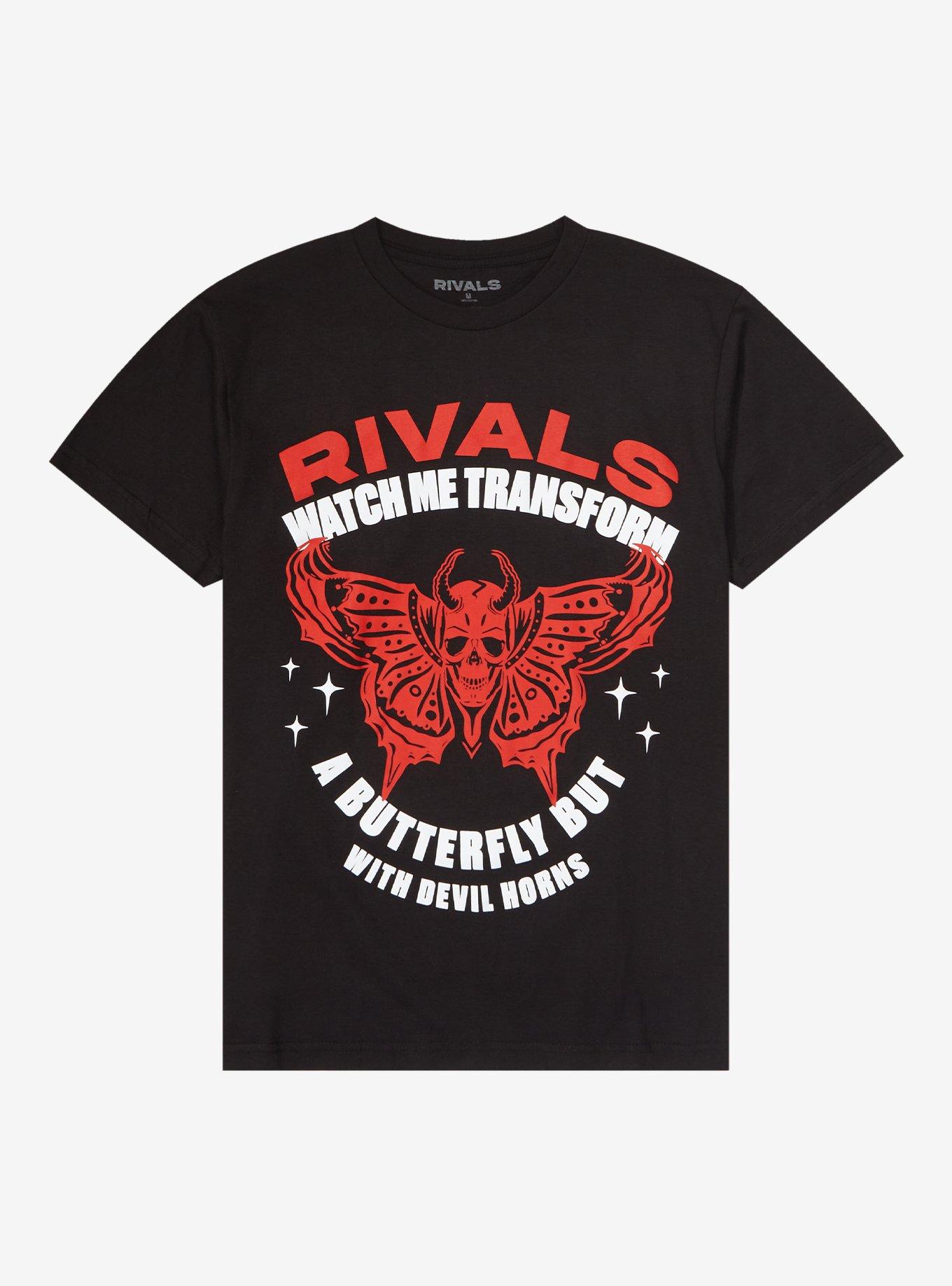Rivals Devil Butterfly Boyfriend Fit Girls T-Shirt | Hot Topic