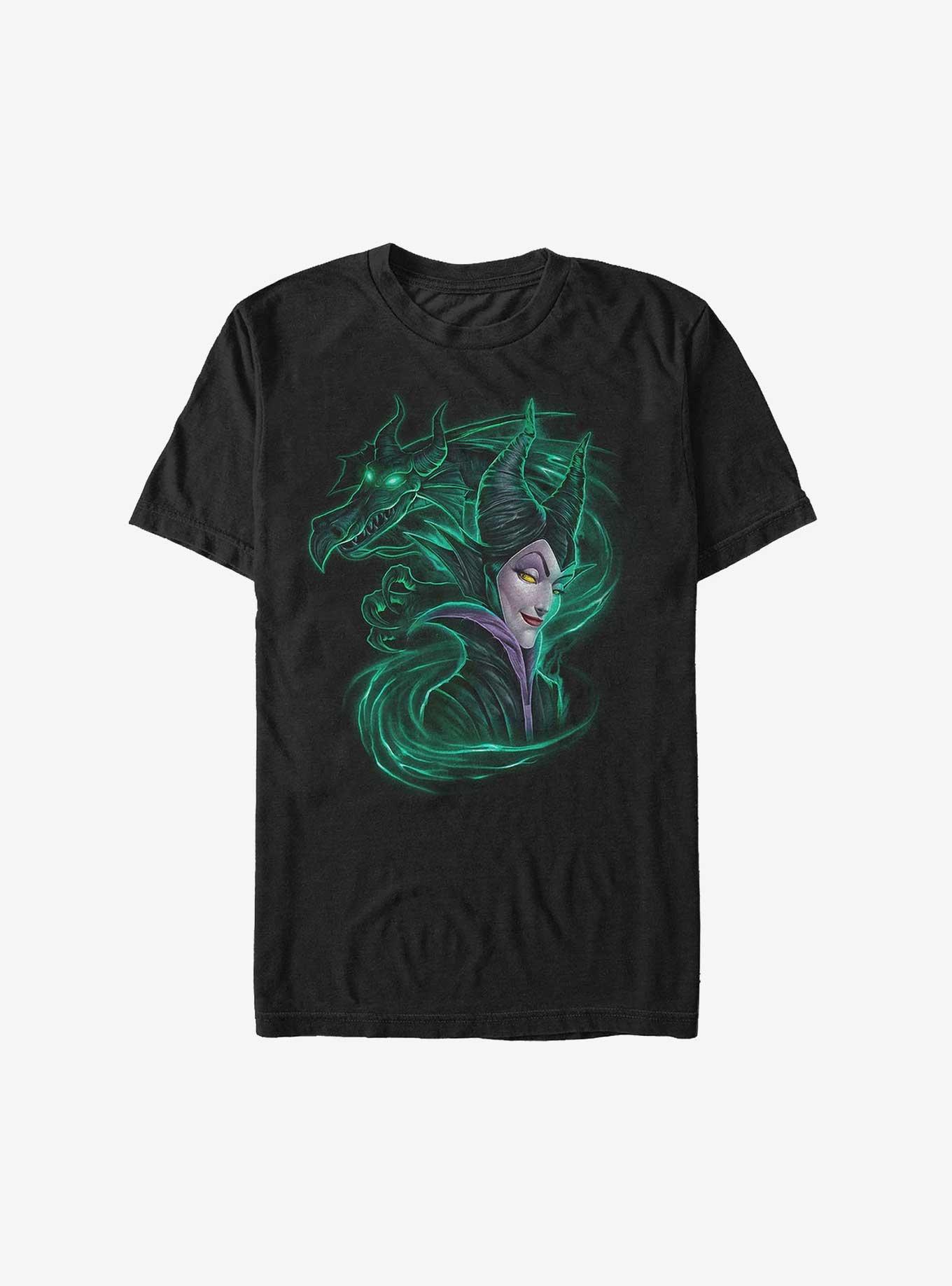 Disney Sleeping Beauty Maleficent Dark Magic Dragon Extra Soft T Shirt