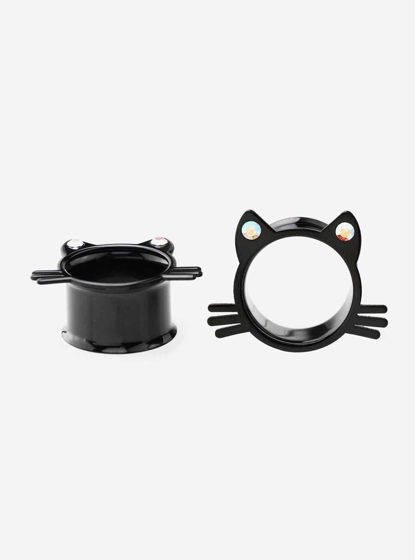 Steel Black Cat Eyelet Plug 2 Pack | Hot Topic
