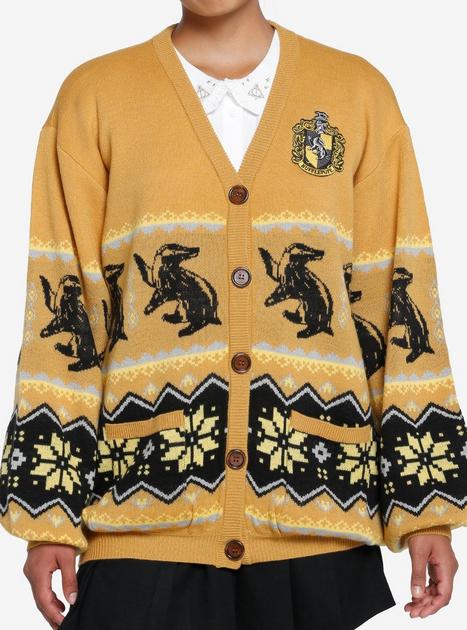 Harry Potter Hufflepuff Fair Isle Girls Cardigan | Hot Topic