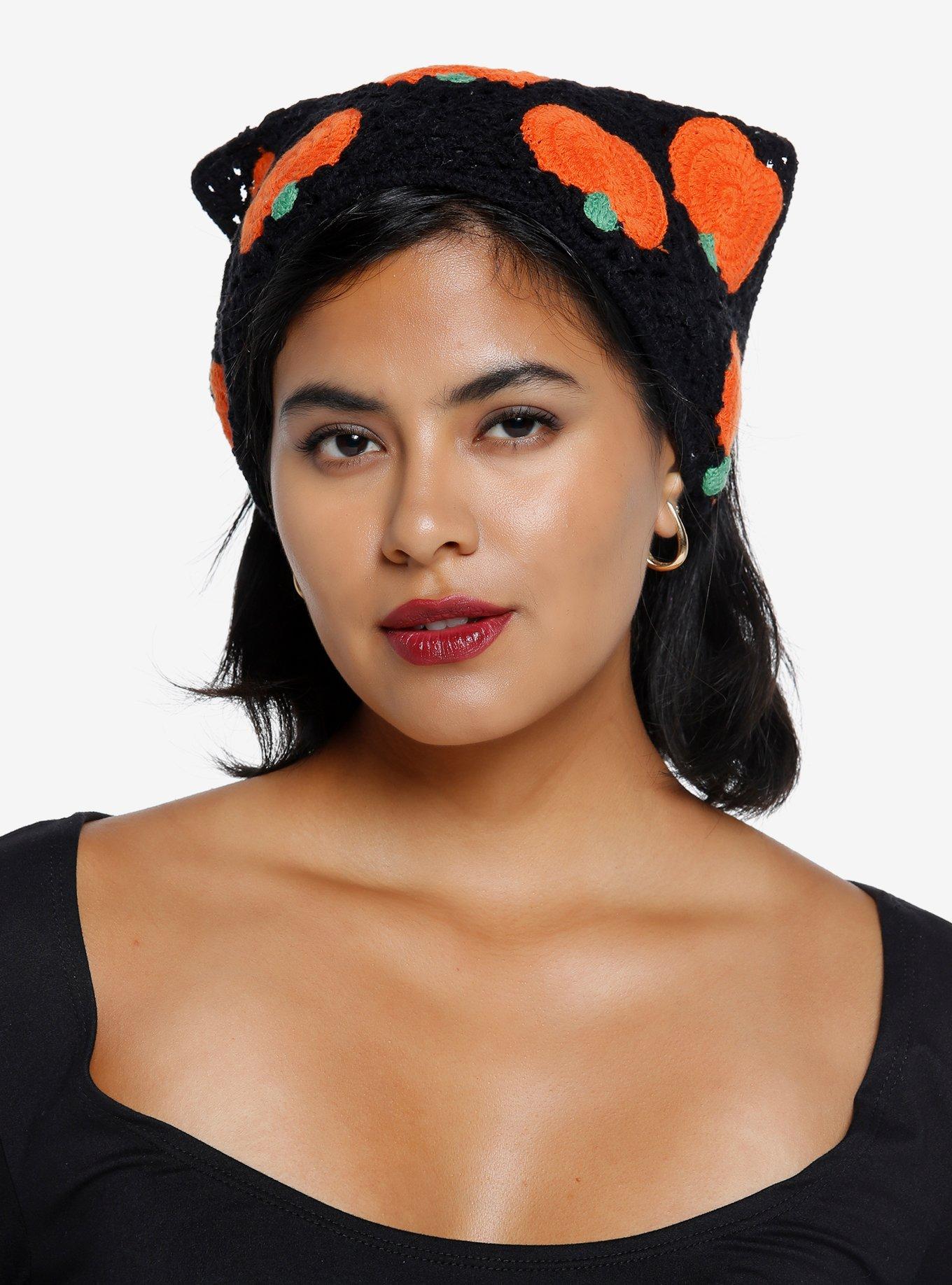 Pumpkin Knit Hair Scarf | Hot Topic
