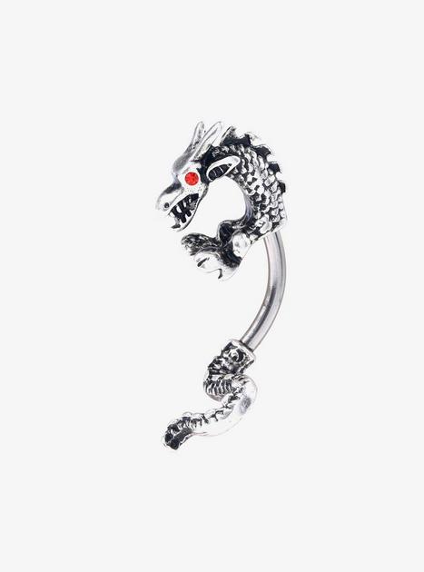 14G Steel Dragon Navel Barbell | Hot Topic