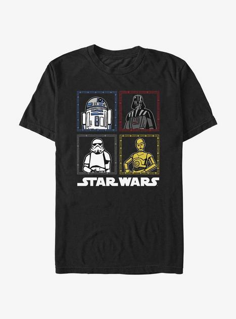 Star Wars Square Portraits T-Shirt - BLACK | Hot Topic