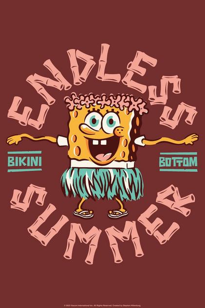 Spongebob Squarepants Bikini Bottom Endless Summer Poster - WHITE ...
