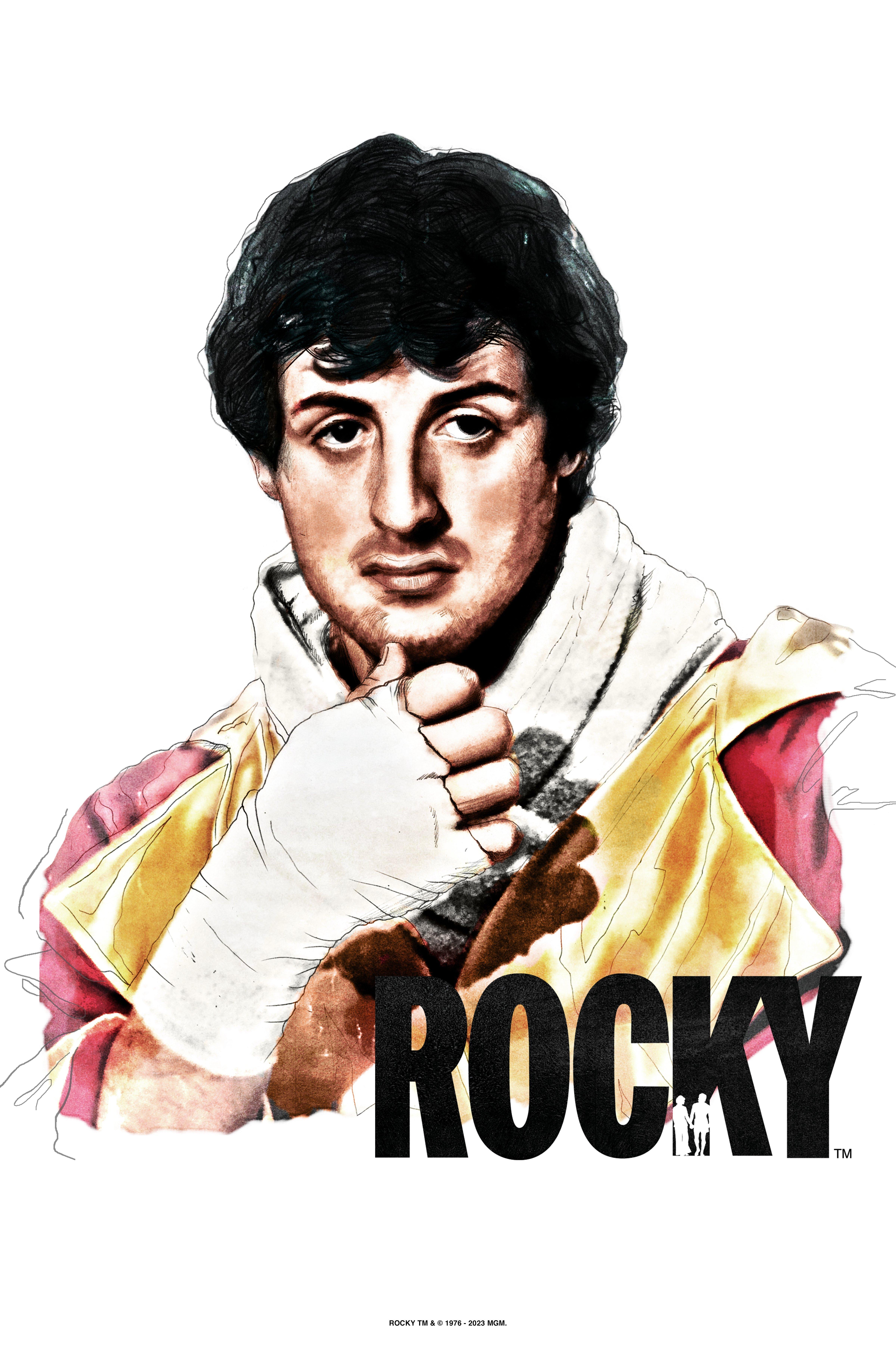 Rocky Drawing Portrait Poster - WHITE | Hot Topic