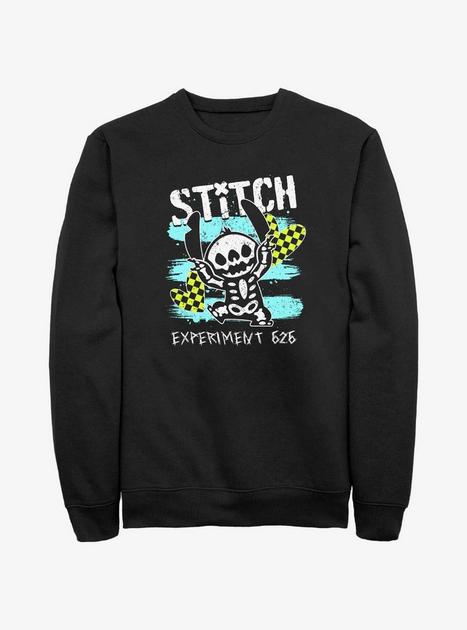 Disney Lilo & Stitch Emo Skelestitch Sweatshirt - BLACK | Hot Topic