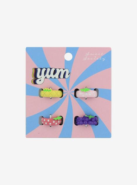Sweet Society Fruit Chunky Acrylic Ring Set Hot Topic