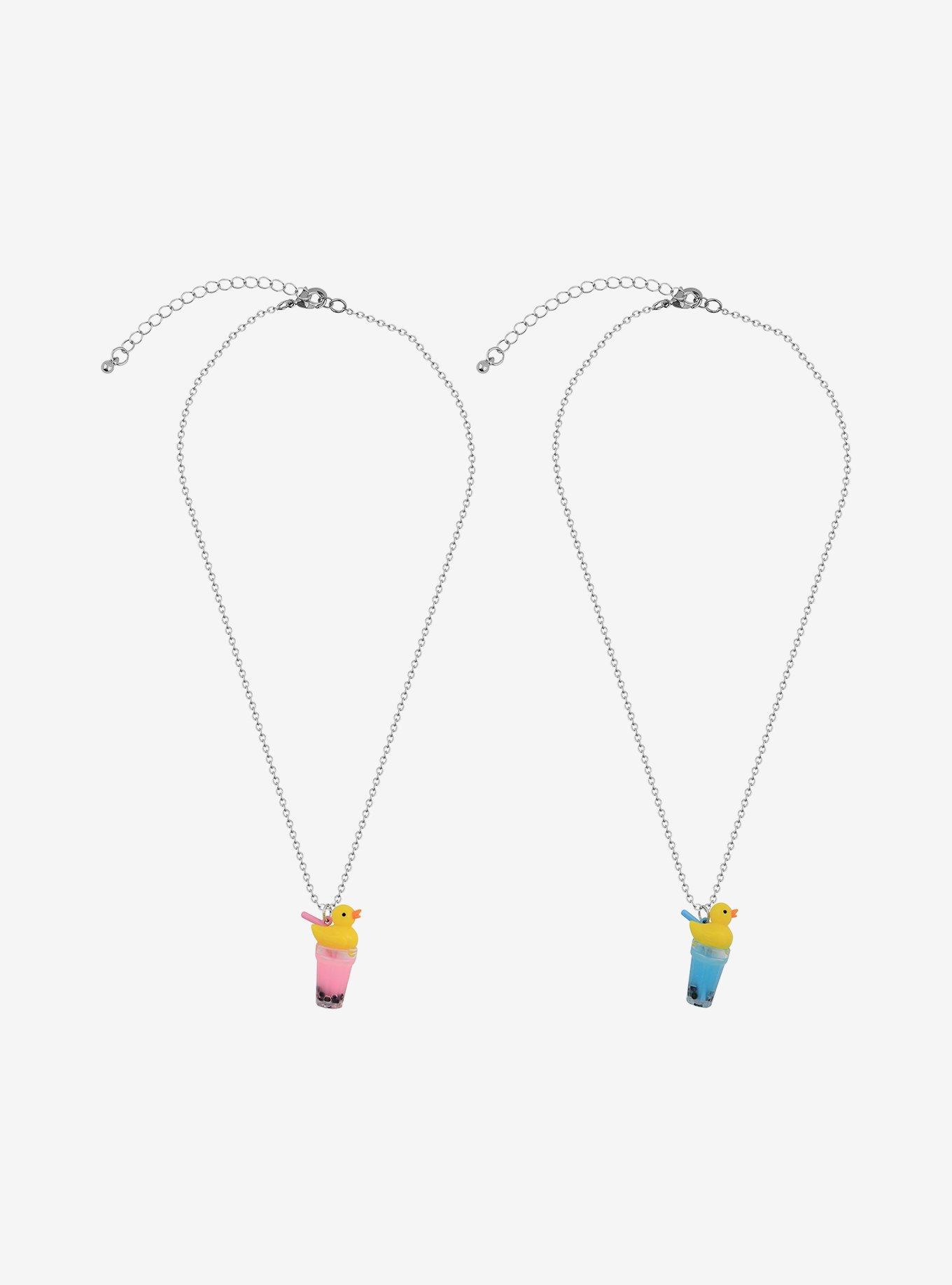 Sweet Society Duck Boba Best Friend Necklace Set | Hot Topic