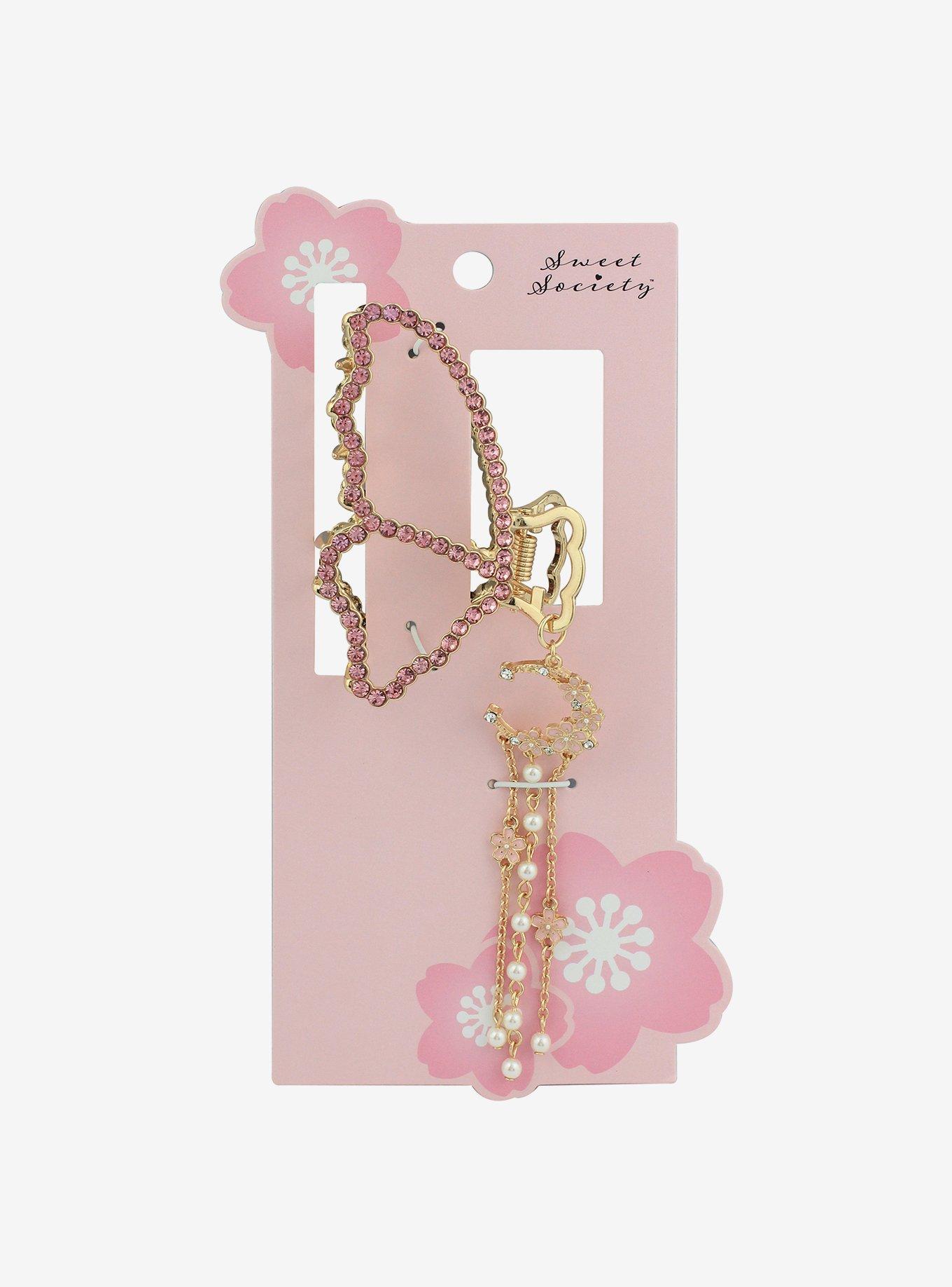 Sweet Society Sakura Moon Butterfly Claw Hair Clip | Hot Topic
