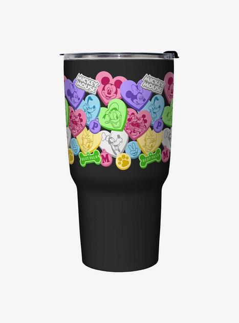 Disney Mickey Mouse Candy Hearts Travel Mug - BLACK | Hot Topic