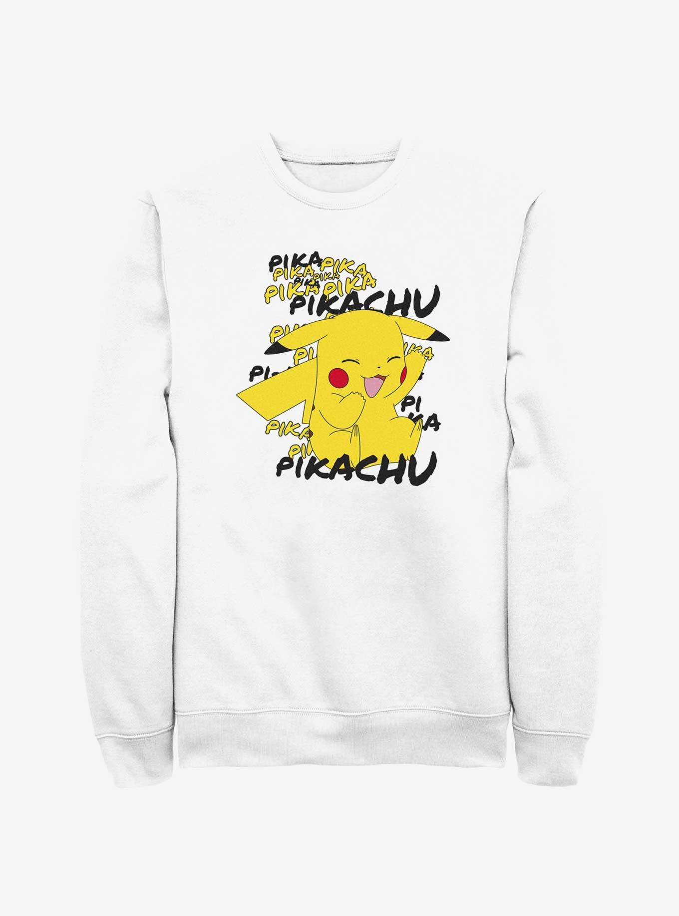 Pokemon Pikachu Laughing Sweatshirt - WHITE | Hot Topic
