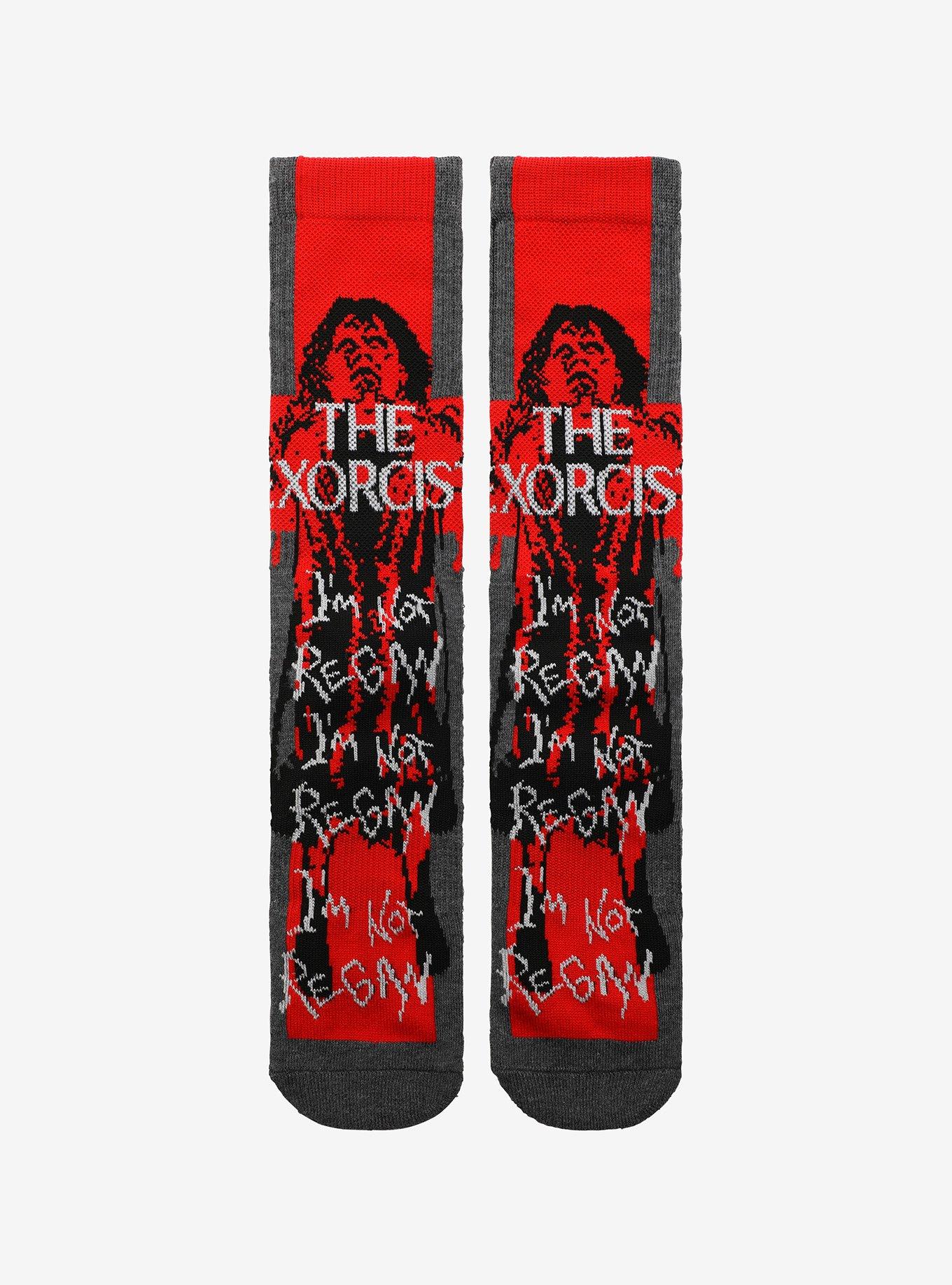 The Exorcist Not Regan Glow-In-The-Dark Crew Socks | Hot Topic
