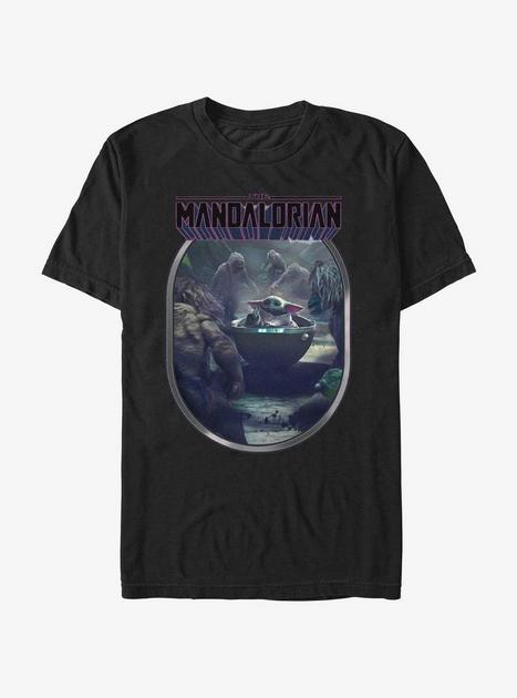 Star Wars The Mandalorian Alamites Attack Grogu T-Shirt - BLACK | BoxLunch