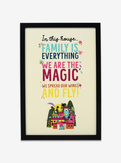 Disney Encanto In This House Rules Framed Wood Wall Decor | Hot Topic