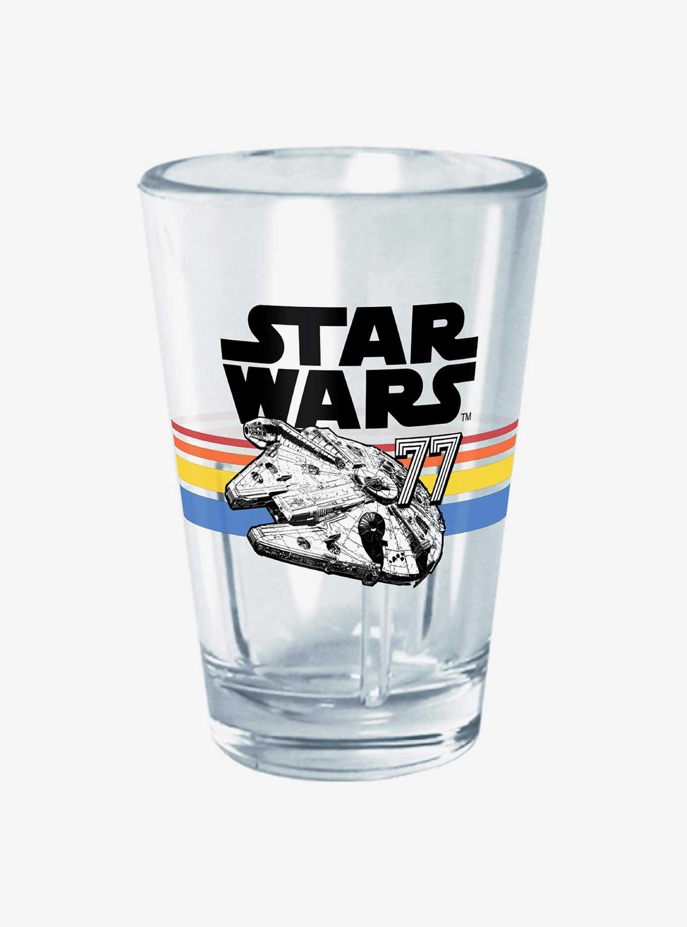 Star Wars Vintage Falcon Stripes Mini Glass - CLEAR | BoxLunch