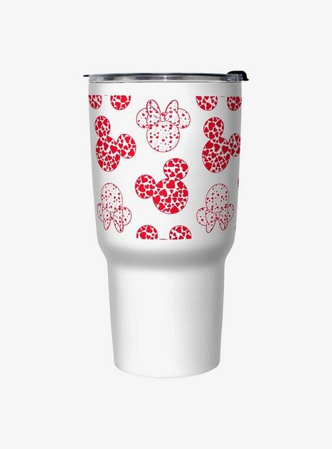 Disney Mickey Mouse Mickey & Minnie Heart Ears Travel Mug - WHITE ...
