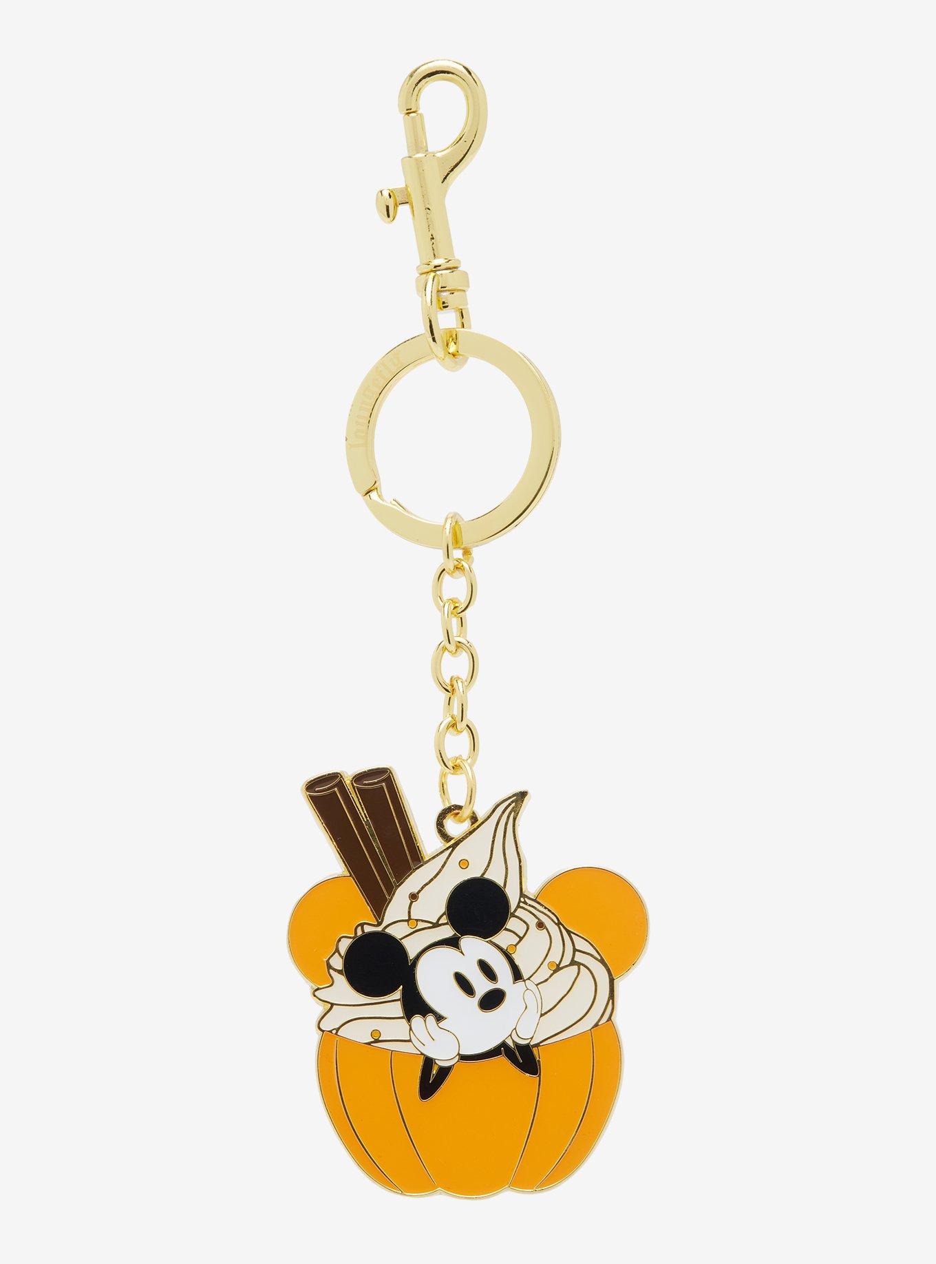 Loungefly Disney Mickey Mouse Pumpkin Spice Pumpkin Keychain - BoxLunch ...